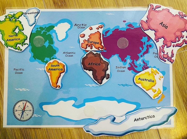 Continents Busy Book Activity for Kids Learning Binder Pre-k - Etsy