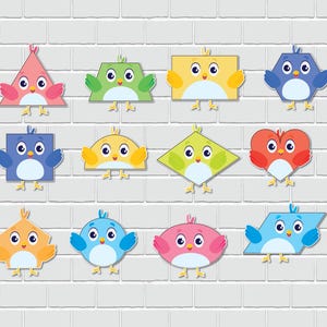 Birds Shape Matching Activity, 2D Shapes, Spring Busy Book Page, File ...