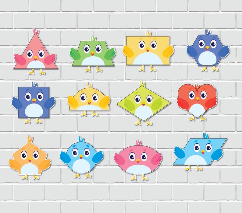 Bird Shape Matching Activity, 2D Shapes, Spring Busy Book, Files Folder ...