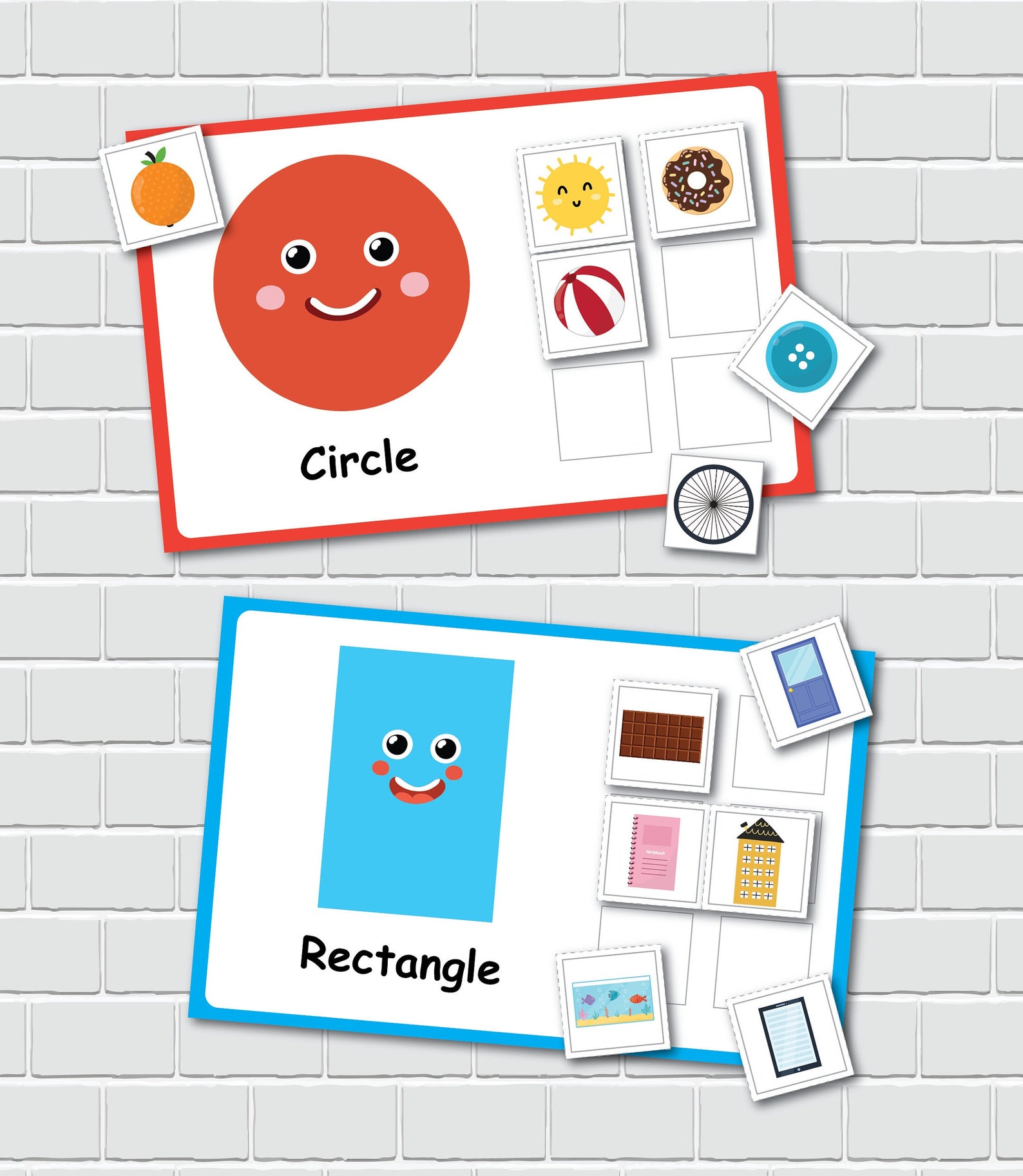 Errorless Shape Matching Games, Shapes Busy Book, File Folder Games ...