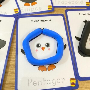 Penguin Shapes Play Dough Mats, Printable Play Doh, Toddler Quiet Time ...