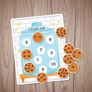 Cookie Jar Counting Activity, Matching Numbers 1-10 Count, Homeschool ...