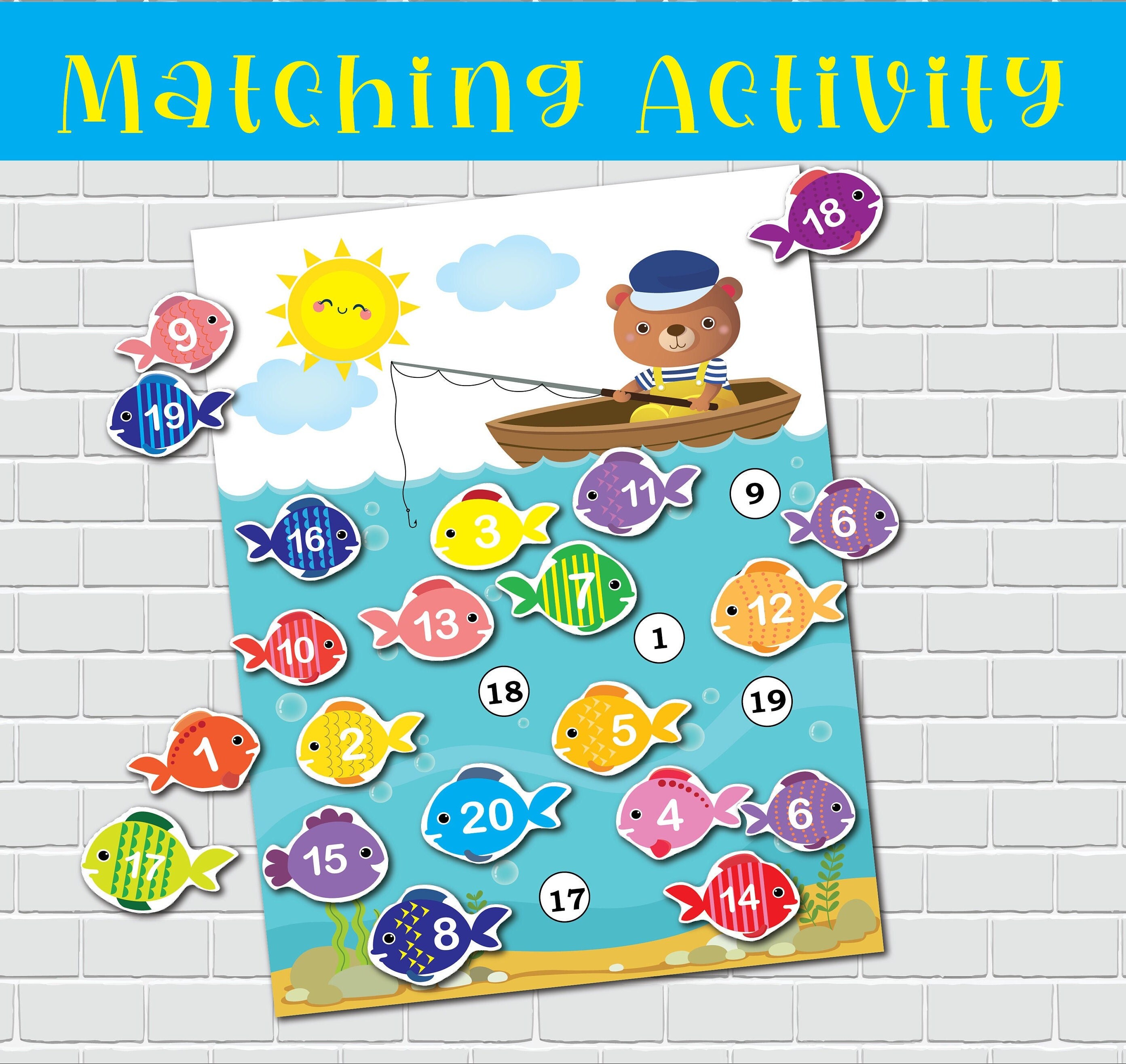 Counting Worksheet for Preschool Learning Math Busy Book Page - Etsy