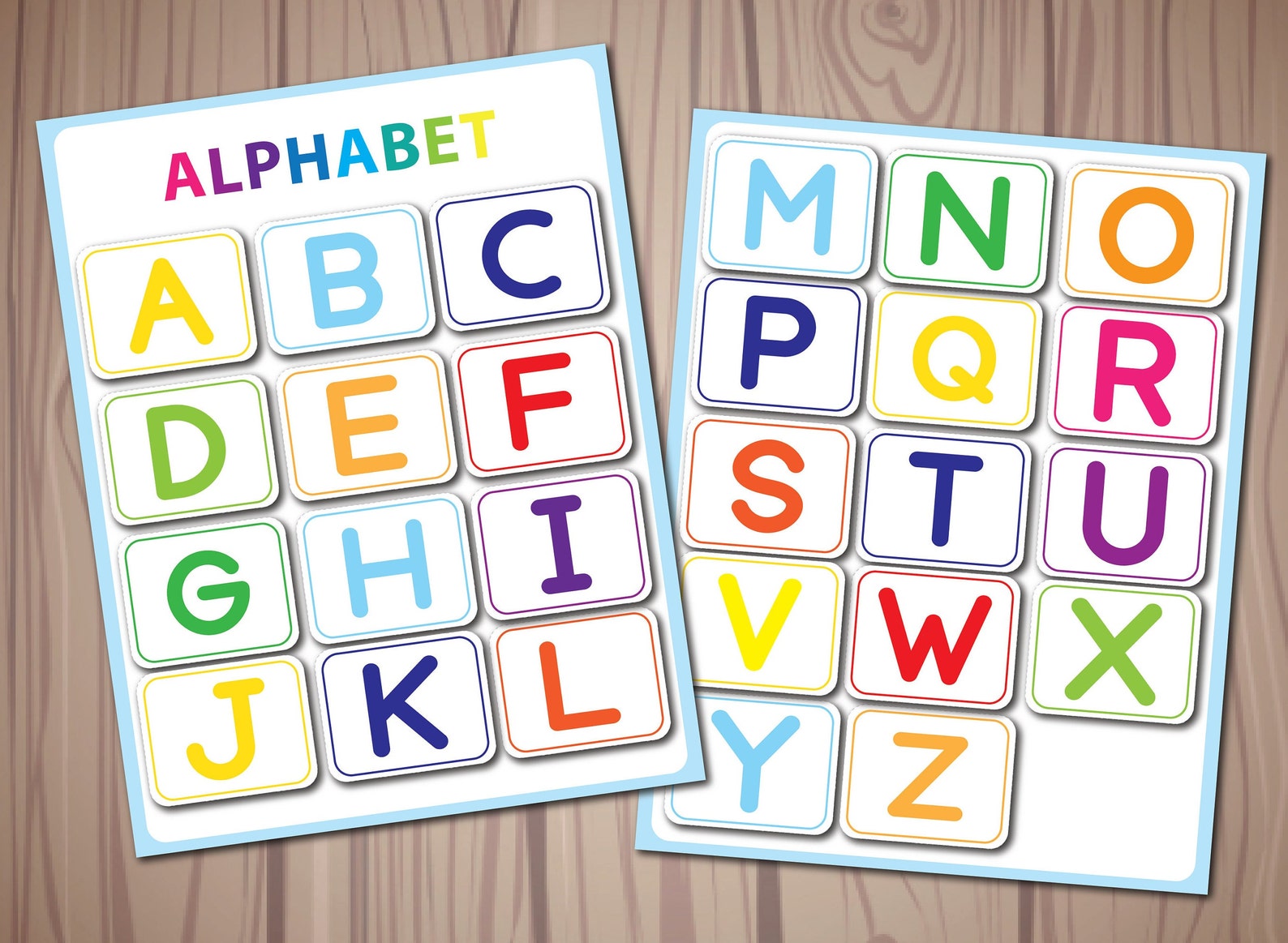 Alphabet Matching Game ABC Printable Activity Busy Book - Etsy
