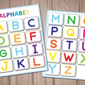 Alphabet Matching Game, ABC Printable Activity, Busy Book Pages ...