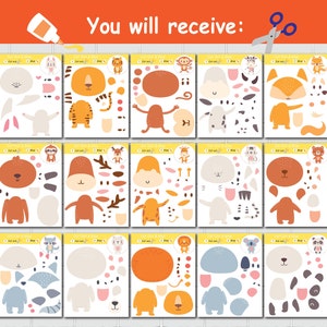 Cut Out and Glue Crafts for Kids. Scissors Skills Activity. - Etsy