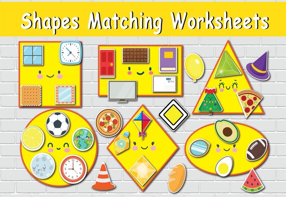 Shapes Matching Activity Toddler Busy Book Preschool Learning - Etsy