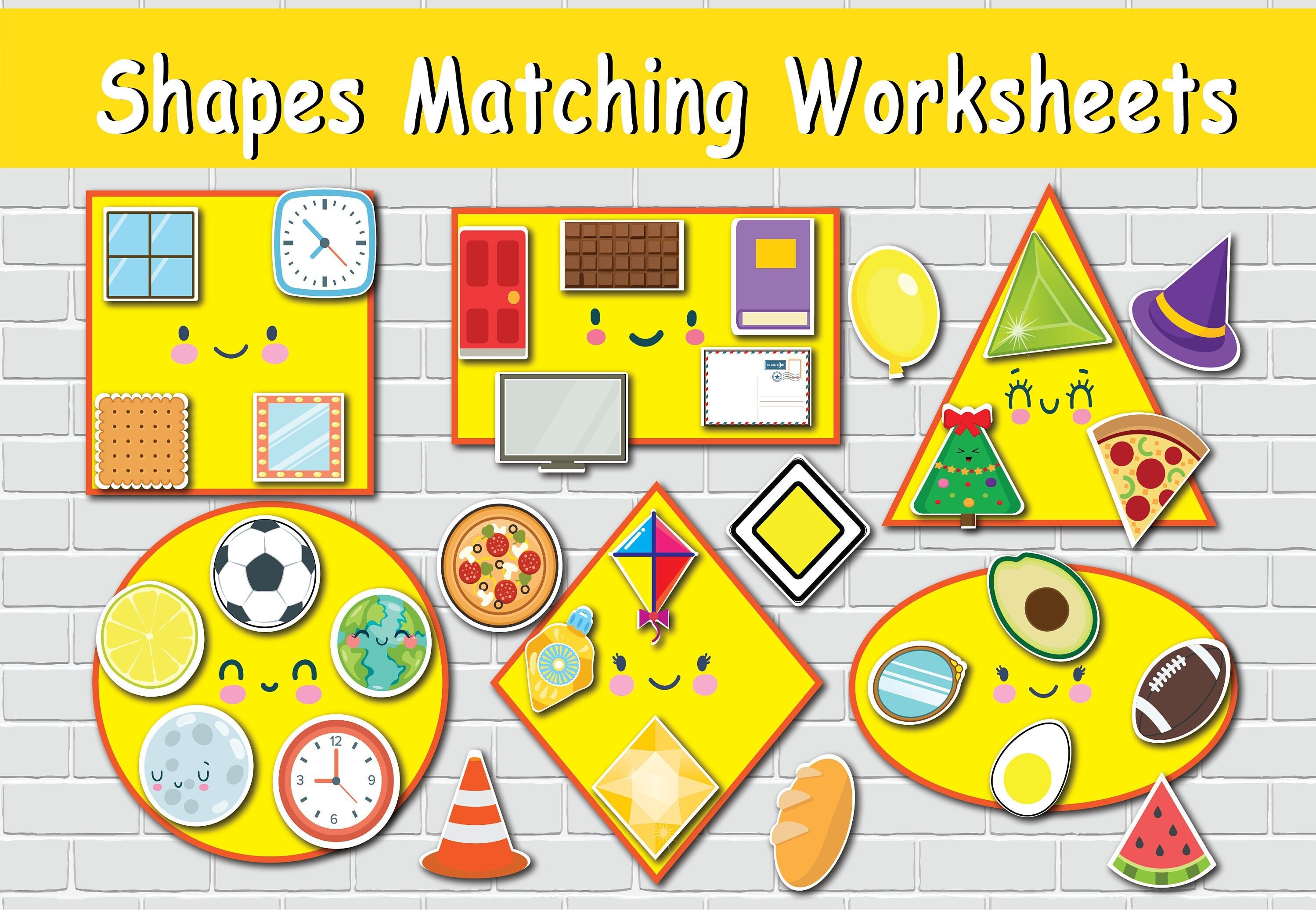 Shapes Matching Activity Toddler Busy Book Preschool Learning - Etsy