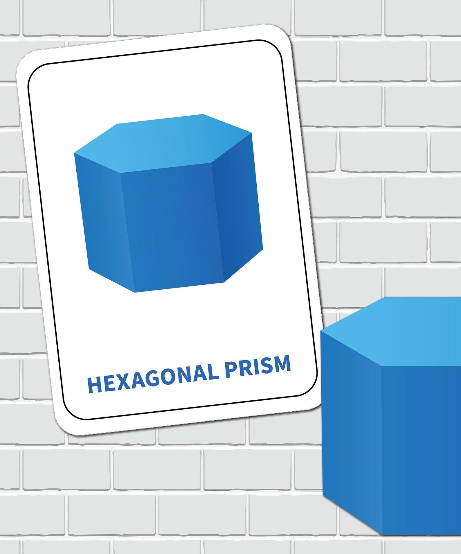 3D Shapes Flash Cards. Preschool Learning Activity. Kids Geometric ...