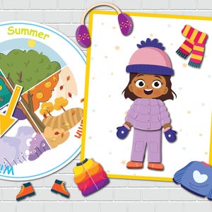 Dress up Printable Activity Four Seasons File Folder Games Toddler ...