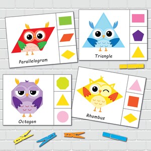2D Shapes Clip Cards, Shapes Busy Book, File Folder Games, Special ...