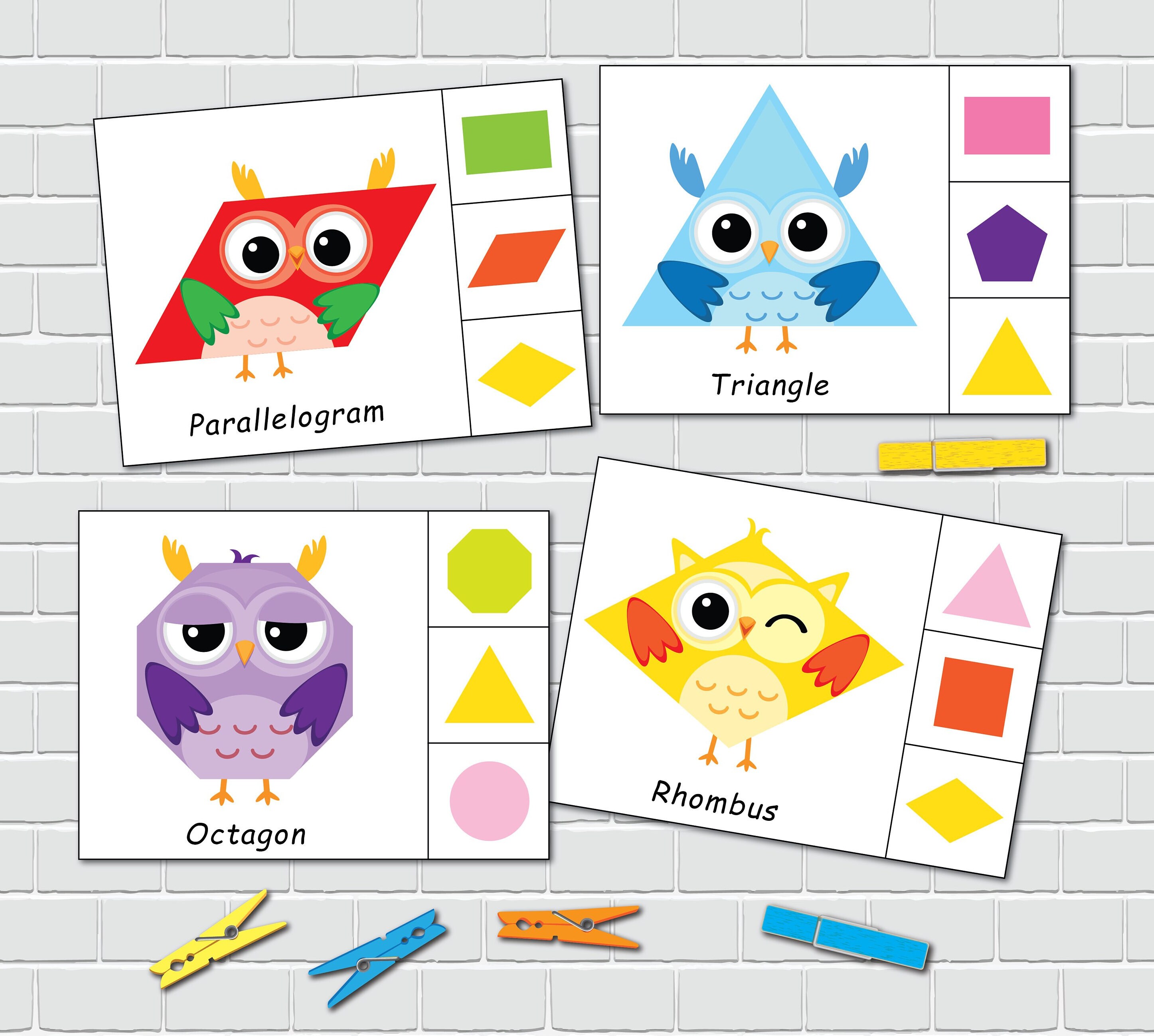 2D Shapes Clip Cards, Shapes Busy Book, File Folder Games, Special ...