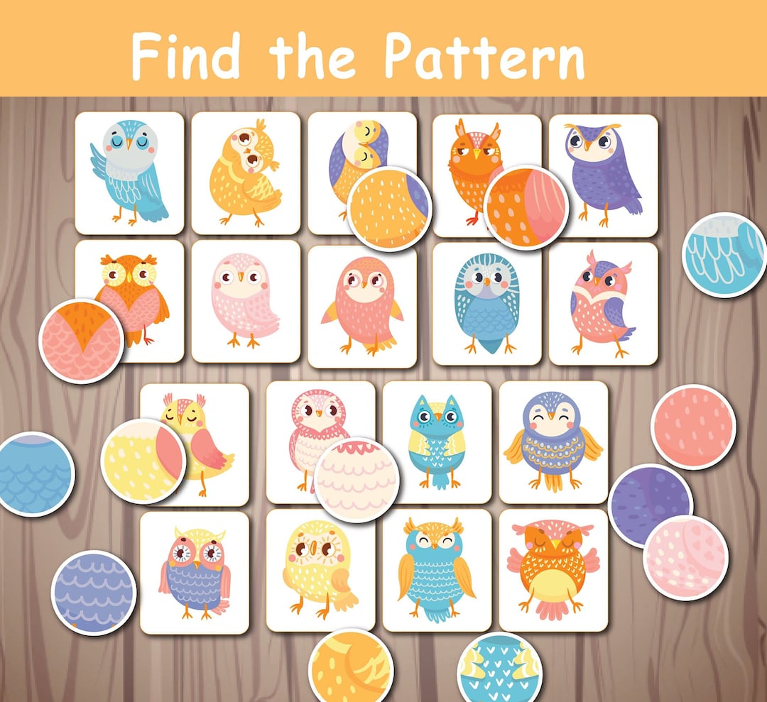Pattern Matching Activity, Toddler Matching Cards, Preschool Printables ...
