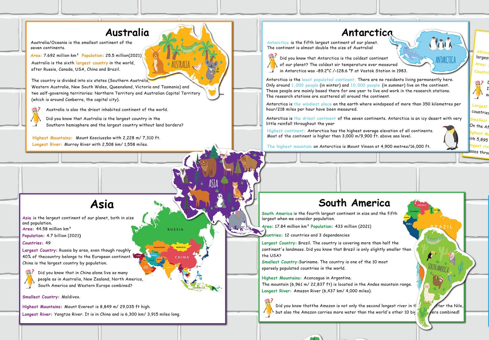 Continents Learning Binder Preschool Worksheets Homeschool - Etsy