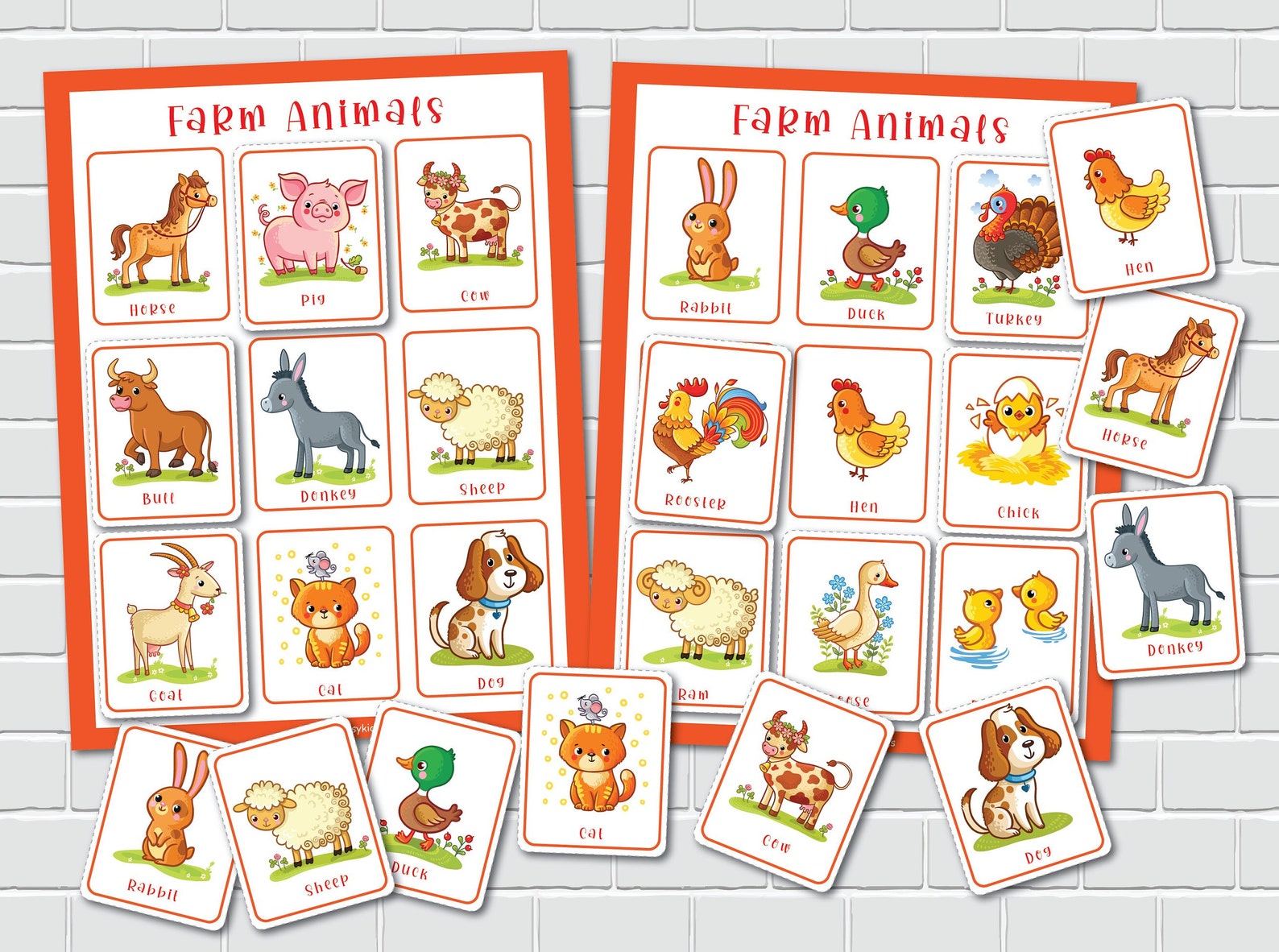 Farm Animals Busy Book Pages, Toddler Quiet Time Activity, Preschool ...