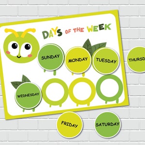 Days of the Week Printable Activity for Kids. Circle Time Learning ...
