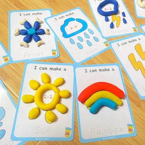 Weather Play Doh Mats, Printable Play Dough, Montessori Play Doh ...