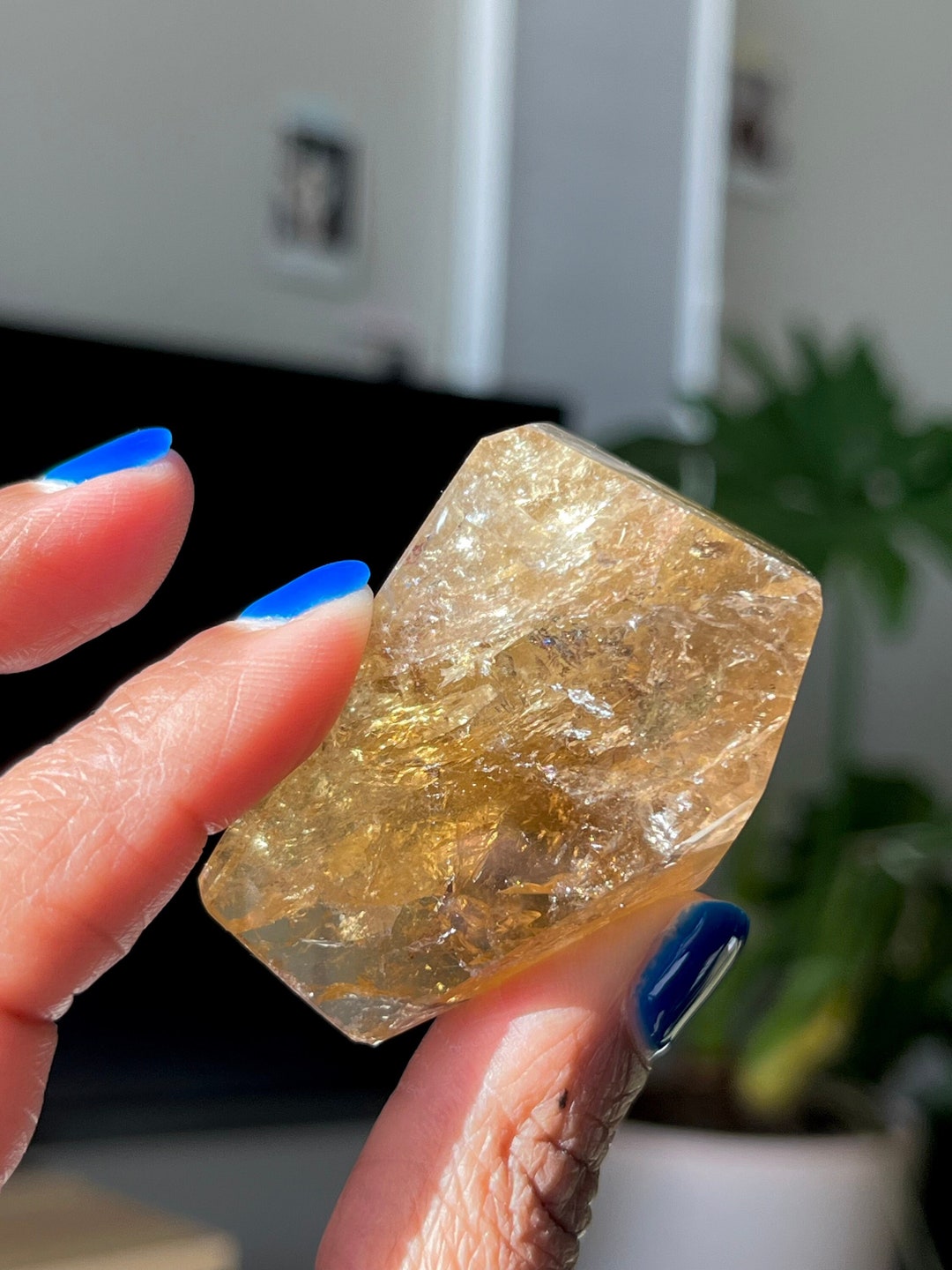 Natural Honey Citrine Freeform From Brazil | L - Etsy