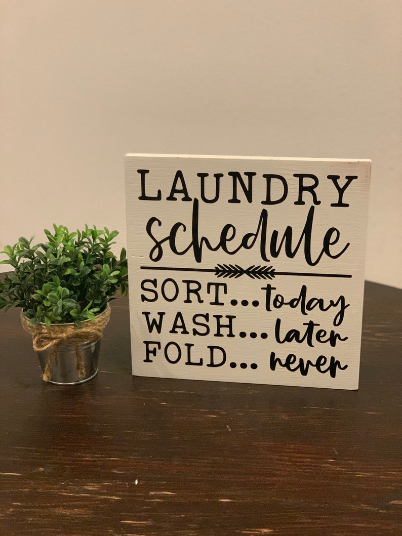 Laundry Schedule Sign Laundry Room Decor Home Decor Funny | Etsy
