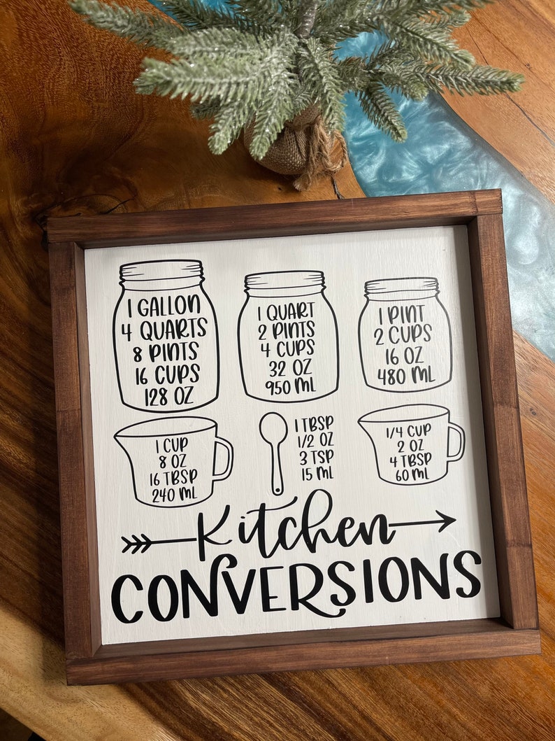 Kitchen Measurement Sign Kitchen Decor Farmhouse Decor - Etsy