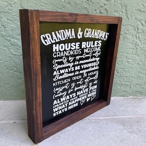 Grandparents House Rules| Grandparent Gift| House Rules| Christmas Gift ...