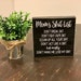 Table Sign Moms **** List| Humorous Sign| Moms Sign| Mother’s Day Gift ...
