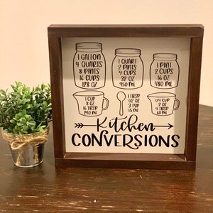 Kitchen Measurement Sign Kitchen Decor Farmhouse Decor - Etsy