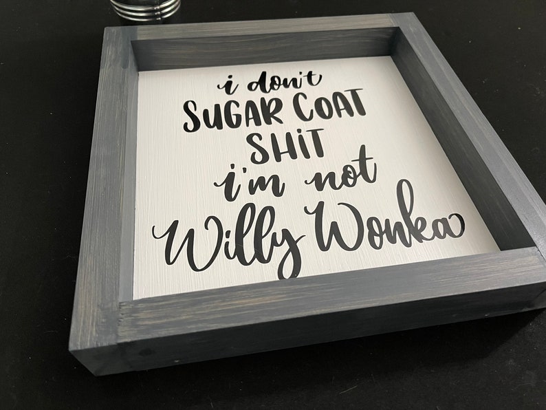 Funny Wood Sign | I Don't Sugar Coat, Sarcastic Home Decor - Etsy