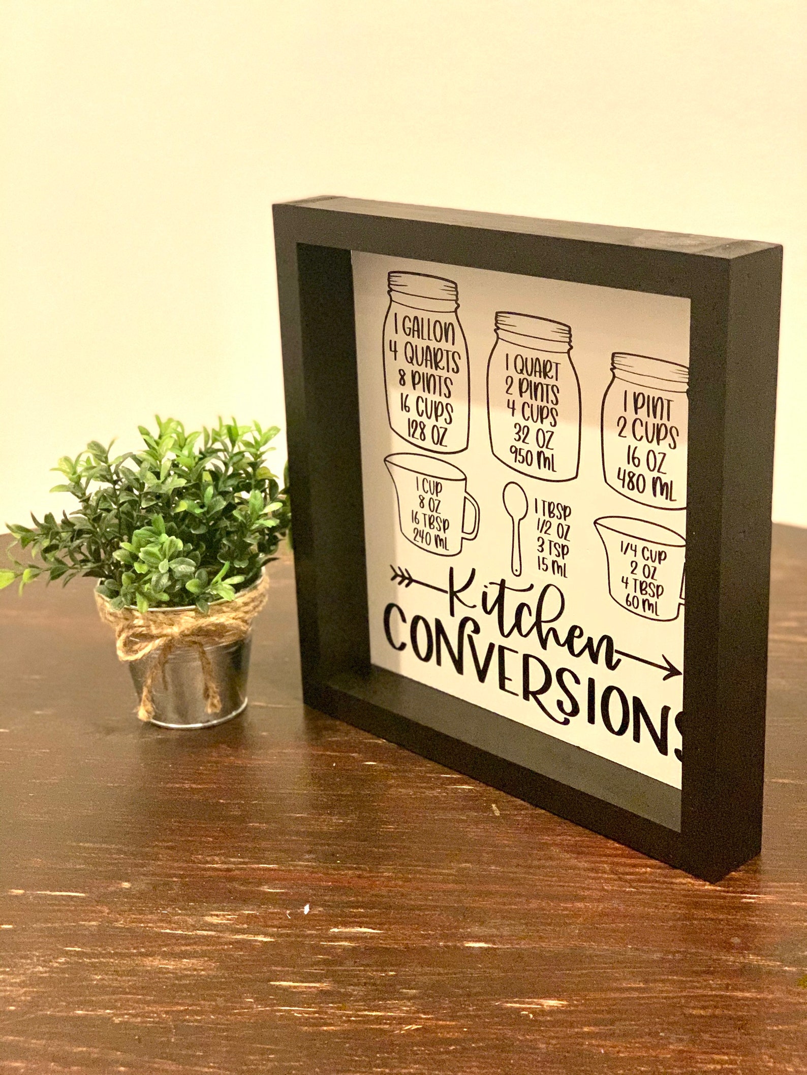 Kitchen Measurement Sign Kitchen Decor Farmhouse Decor - Etsy