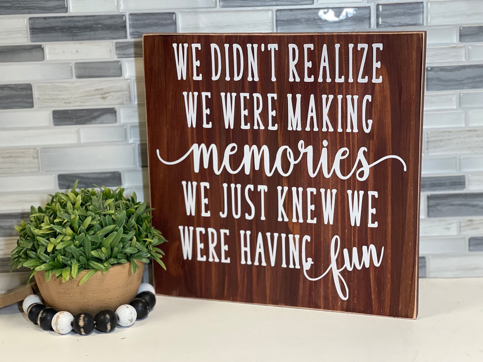 Rustic Family Memories Wood Sign | Farmhouse Photo Wall Decor - Etsy