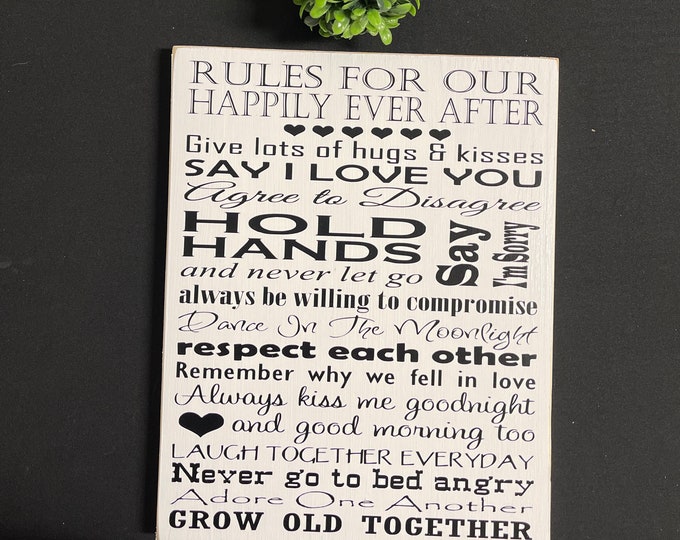 Marriage Rules Sign, Rules for Marriage, Home Decor, Wall Art, Home Art ...