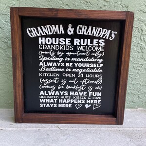 Grandparents House Rules| Grandparent Gift| House Rules| Christmas Gift ...