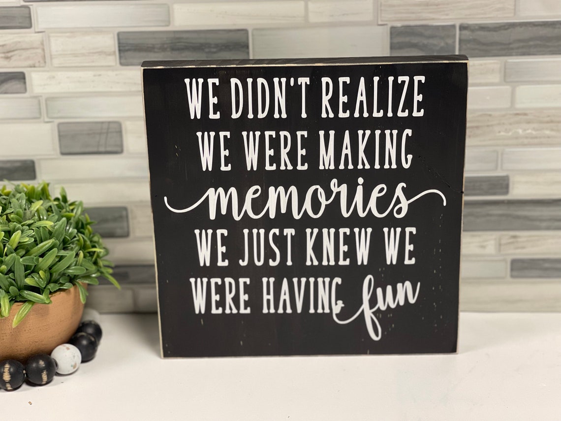 Rustic Family Memories Wood Sign | Farmhouse Photo Wall Decor - Etsy