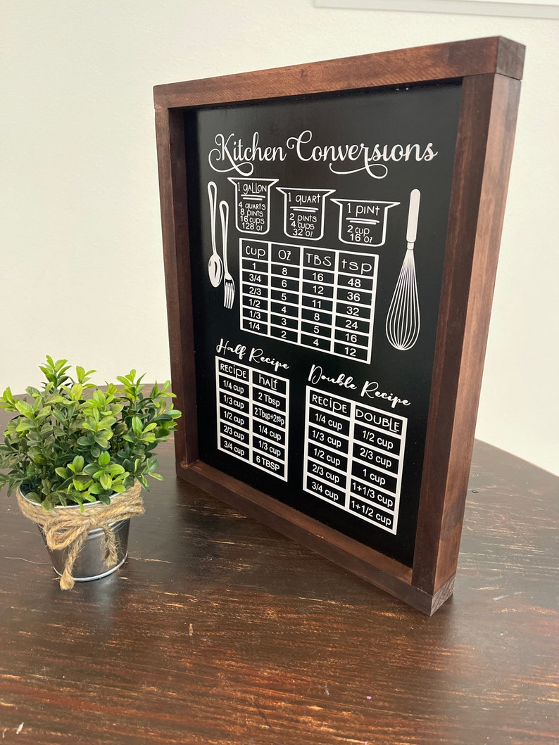 Kitchen Conversion Sign Kitchen Measurement Decor - Etsy