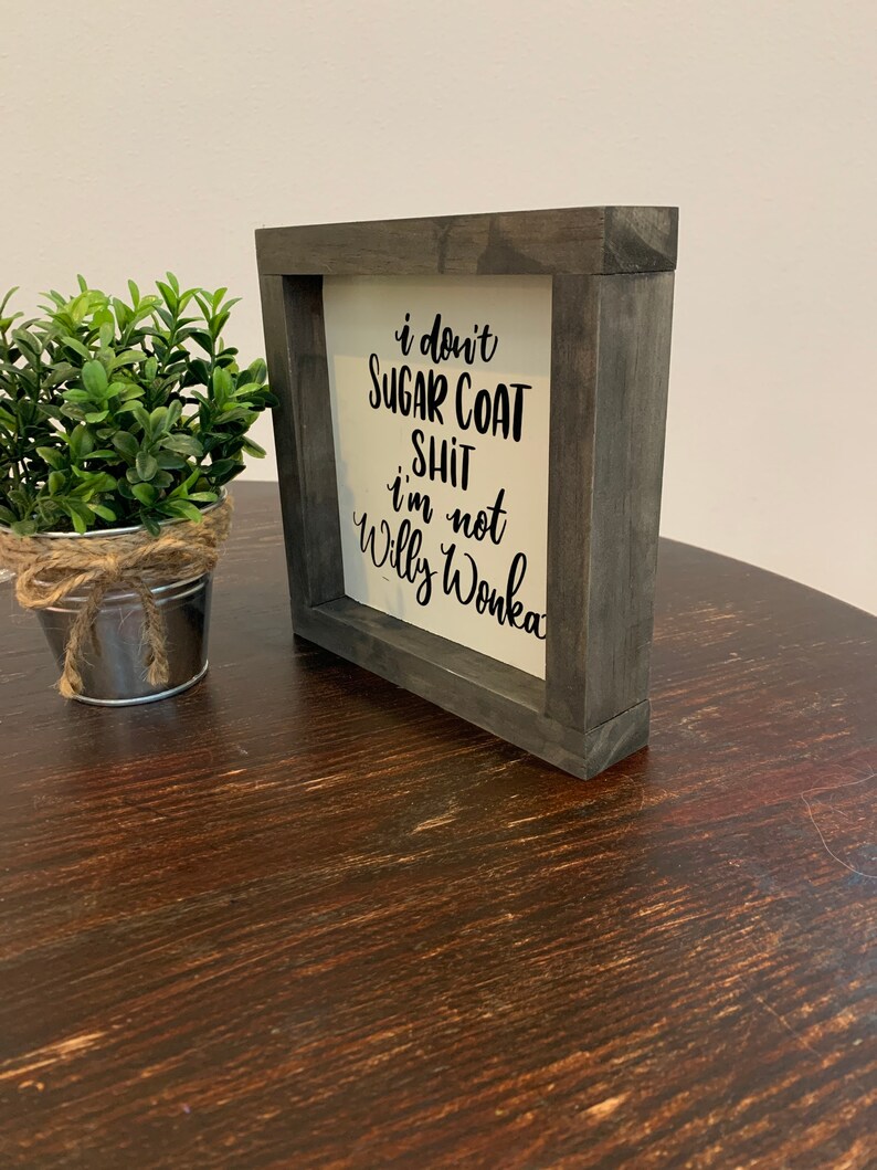 Funny Wood Sign | I Don't Sugar Coat, Sarcastic Home Decor - Etsy