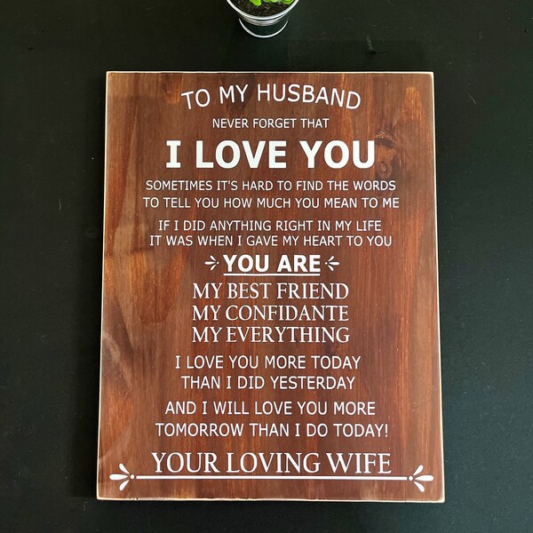 Husband Sign - Etsy