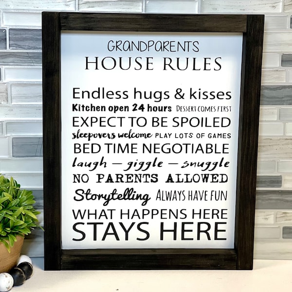 Grandparents House Rules - Etsy