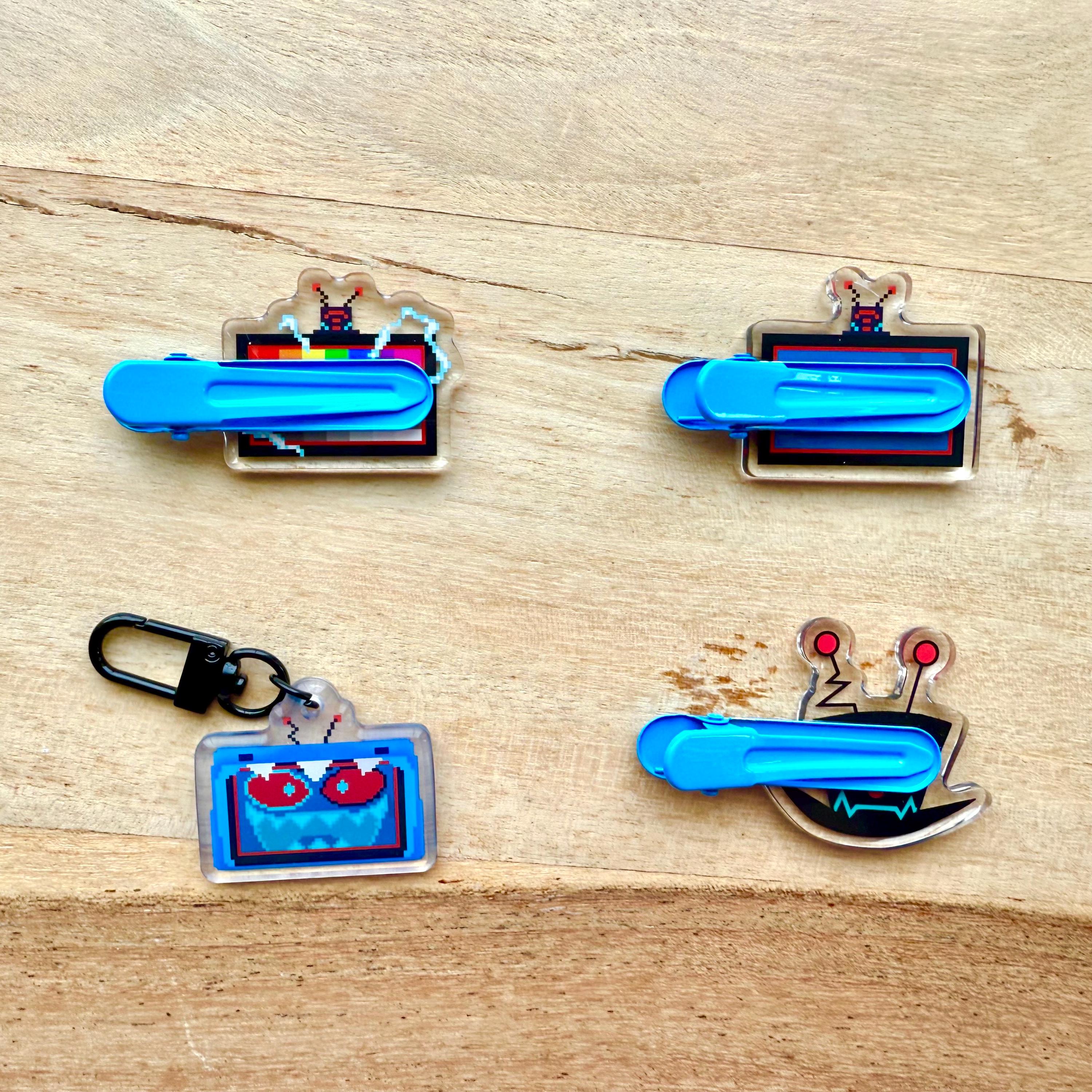 Vox Hazbin Hotel Pixel Art Hair Clips and Keychains - Etsy