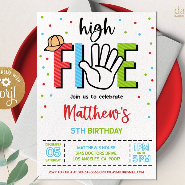 High Five Birthday - Etsy