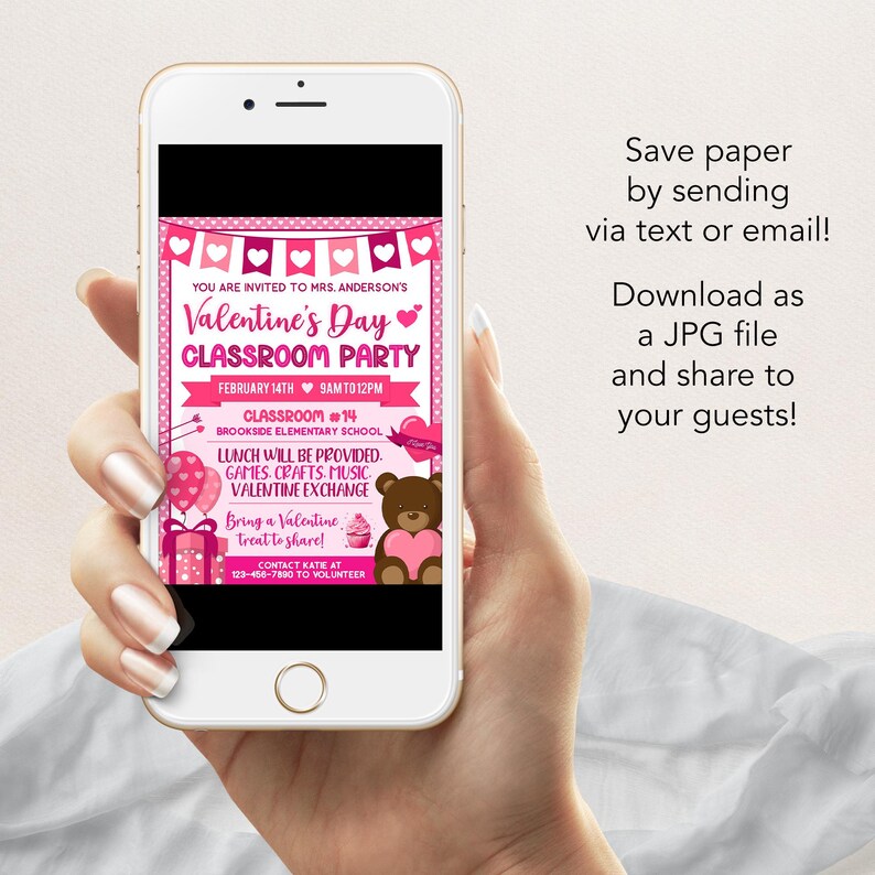 Editable Valentine's Day Classroom Party Flyer, School Dance ...
