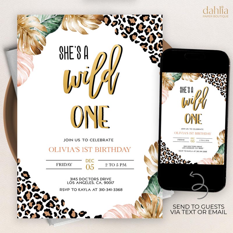 Wild One Printables - Etsy