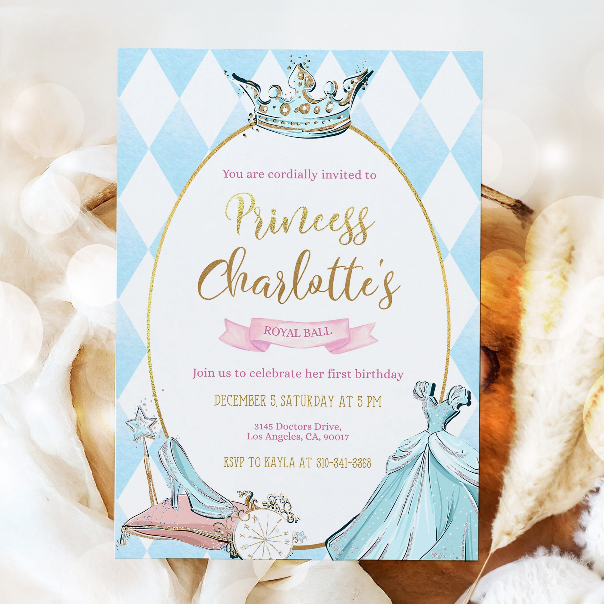 Free Printable Cinderella Royal Invitation Templates Free Princess