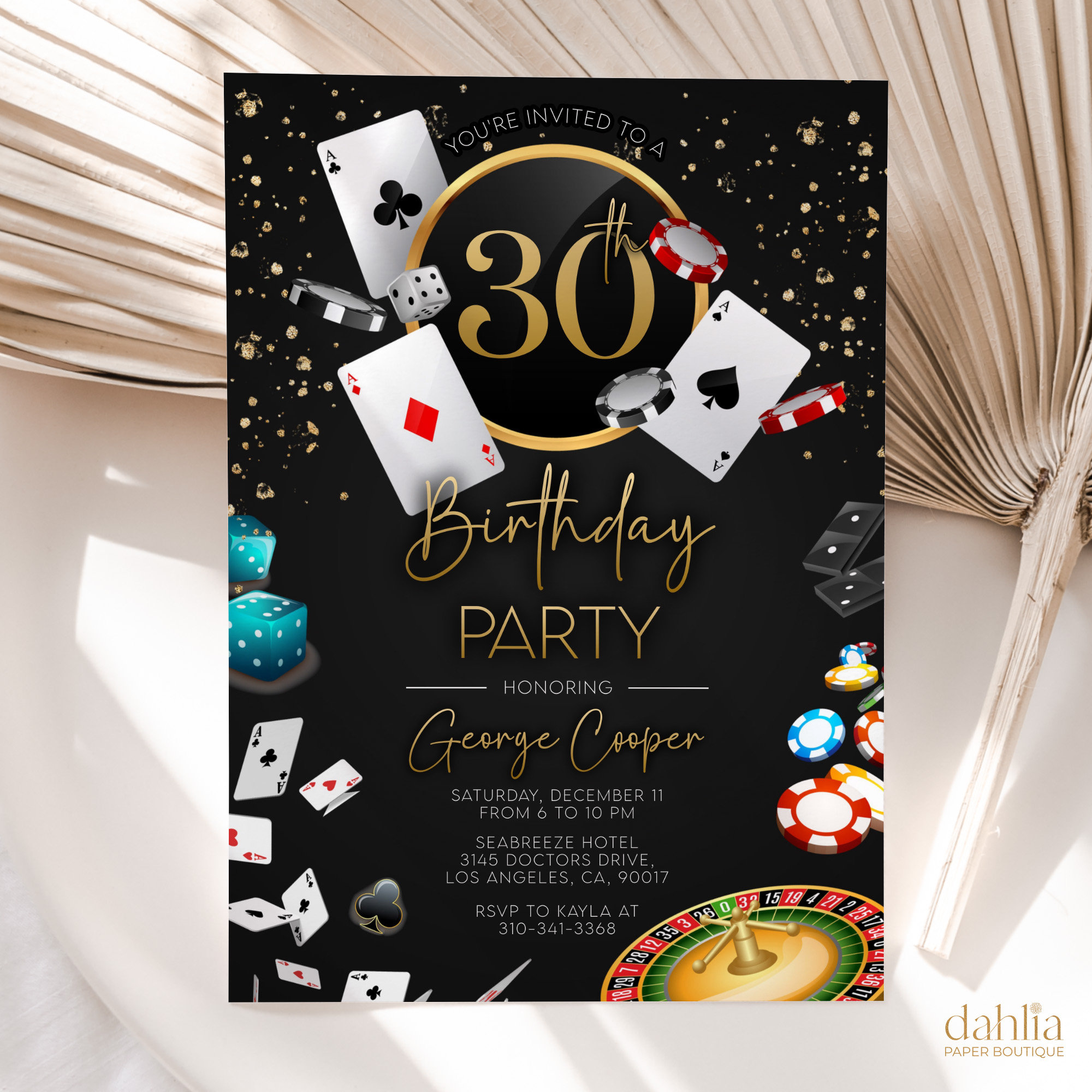 Casino Theme Party Invitations