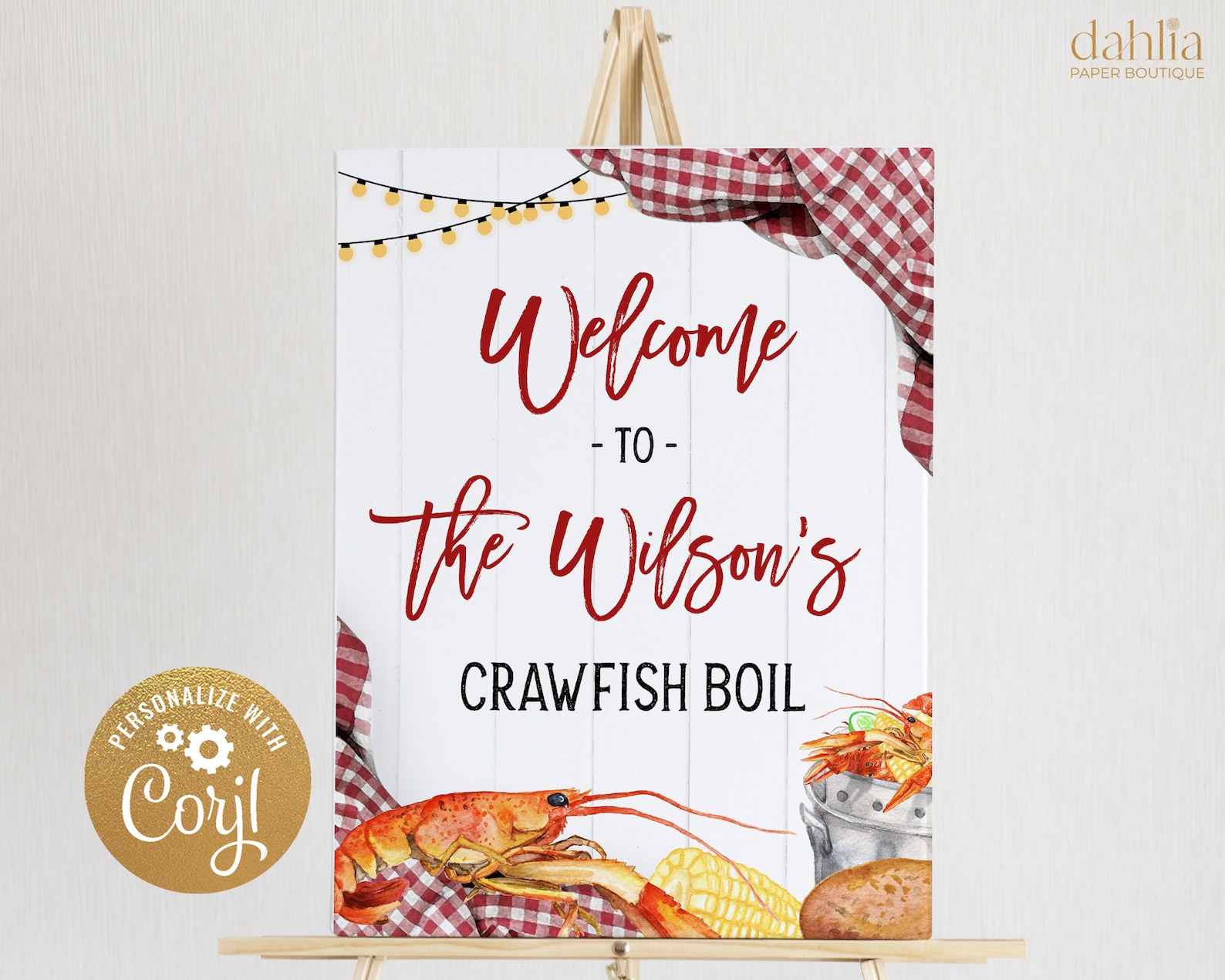 Editable Seafood Boil Welcome Sign, Let the Good Times Boil, Crawfish ...