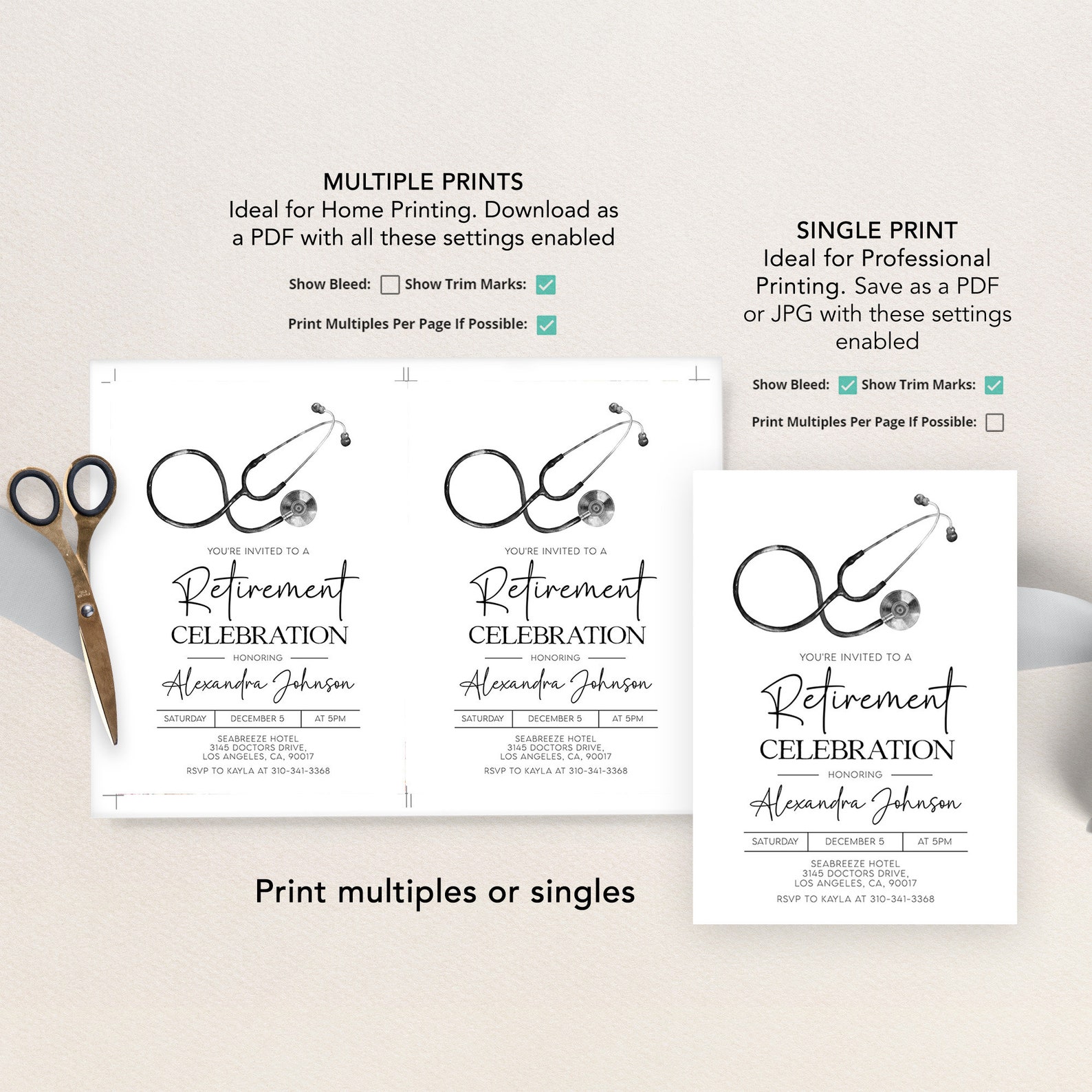 Nurse Retirement Invitation, Editable Doctor Retirement Party Invite ...