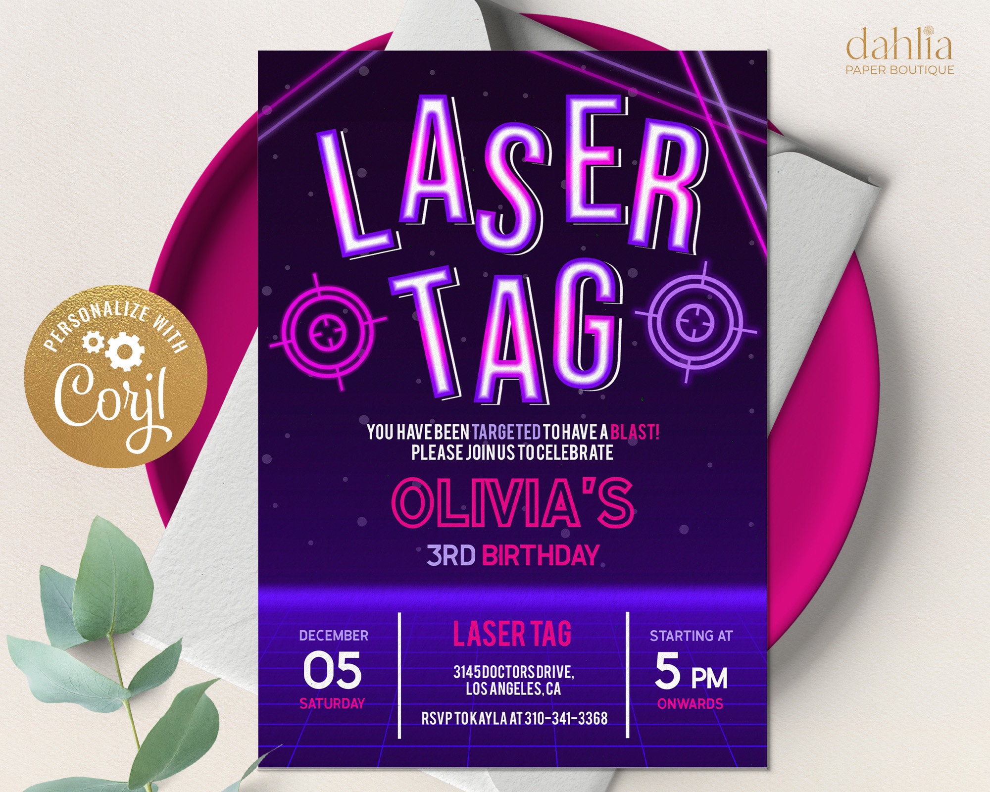 Laser Tag Birthday Invitation Editable Laser Tag Party - Etsy