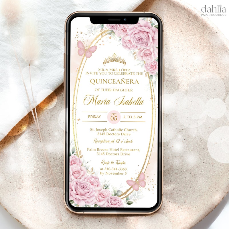 Mobile Quince Invitations - Etsy