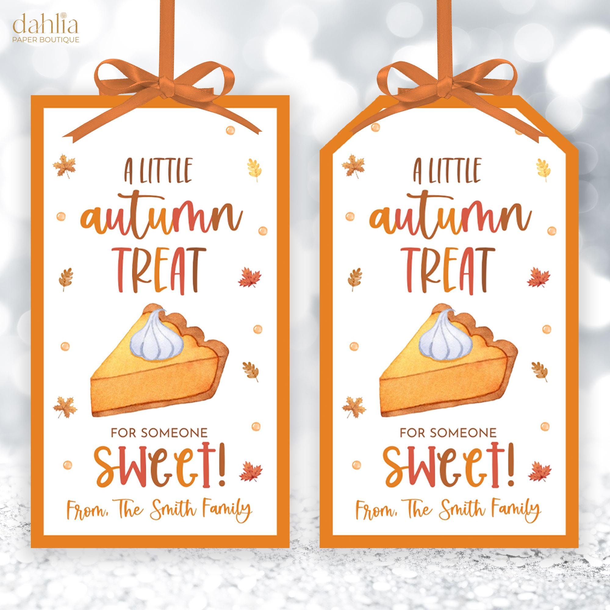 Editable Thanksgiving Gift Tag, Autumn Treat Party Favor, Thankful for ...