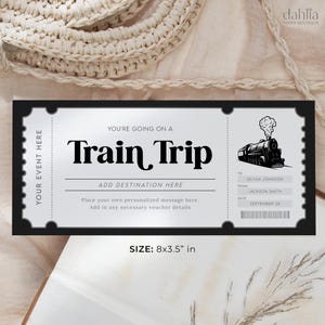 Train Ticket Gift Voucher, Editable Train Boarding Pass, Personalized ...