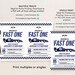 Fast One First Birthday Invitation Template, Editable Race Car Party ...